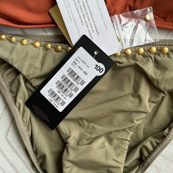 Vix | Swim | Vix Color Block Studded Bikini With A Full Bottom Dl ...